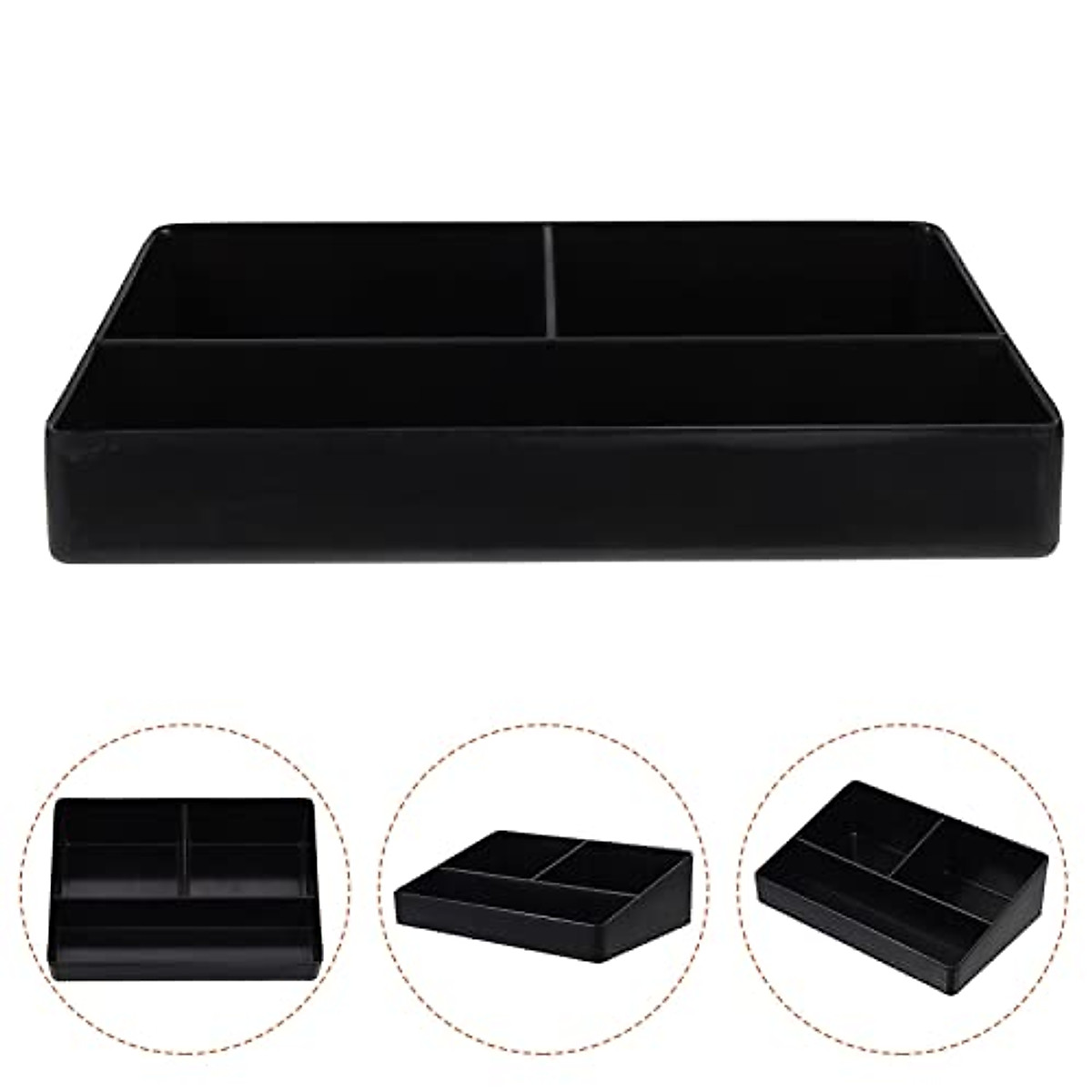 CALLARON Coffee Station Organizer Coffee Bar Bin Box Office Coffee Sugar Holder Tea Bag Organizer for Countertop Farmhouse Coffee Bar Accessories Coffee Organizer - Black