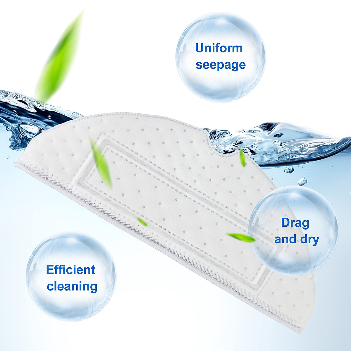 YEmirth 20pcs Sweeping Robot Disposable Mop Pads,Reusable Cloth Mop Pads, Mopping Cloth Replacement Cleaning Pads Fit for Xiaomi Roborock S7, T7S, T7 SPlus,Sweeping Robot Accessory