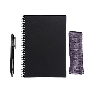 Smart Reusable Notebook A5 Wire Binding Notepad with 1 Erasable Pen Bookmark 30 Sheets Thick Waterproof Paper Journal Drawing Book Memo Writing Sketch Pad Diary Notebook for Study Working Travelling