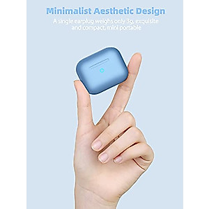 Wireless Earbuds Bluetooth 5.3 Earphones IPX6 Waterproof Headphones 2022 New Stereo Headsets with 4 Mics USB-C Charging Case in Ear 30H Deep Bass Noise Cancelling Ear Buds for iPhone Android iOS Blue