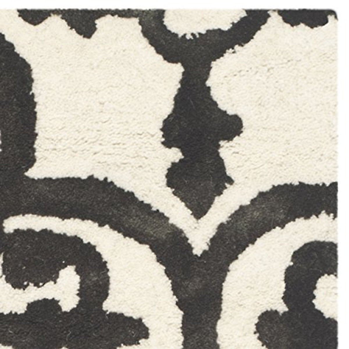 SAFAVIEH Dip Dye Collection 2' x 3' Ivory/Charcoal DDY711D Handmade Moroccan Watercolor Premium Wool Accent Rug