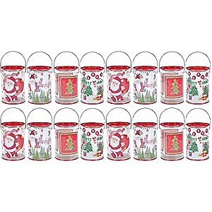 STOBAZA 16 Pcs Portable Cylinder Chocolate Box Cake Decor Cookie Decorating Christmas Cookie Tins Xmas Boxes Christmas Treat Tins Cookie Canister Candy Packaging Box Candy Can