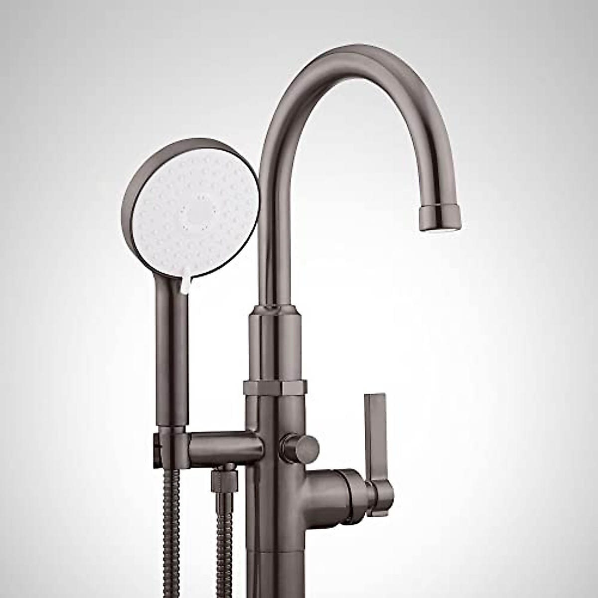 Signature Hardware 948657-LV Greyfield Floor Mounted Tub Filler Faucet - Includes Hand Shower