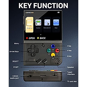 Miyoo Mini Plus,Retro Handheld Game Console with 64G TF Card,Support 10000+Games,3.5-inch Portable Rechargeable Open Source Game Console Emulator with Storage Case,Support WiFi.(Black)