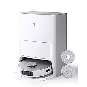 ECOVACS DEEBOT T20 Omni Robot Vacuum and Mop, Hot Water Mop Washing, Self-Emptying, Hot Air Drying, 6000Pa Suction, OZMO Turbo Spinning Mop with Auto Mop Lift, Obstacle Avoidance, YIKO Voice Assistant