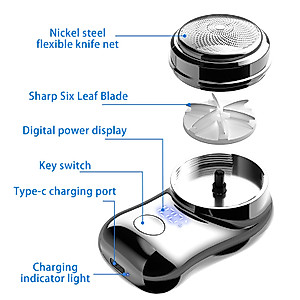 Men's Electric Shaver - USB Cordless Rechargeable Wet & Dry Shaver - Pocket Portable Electric Shave, Mini Electric Shaver Hair Removal Tool Practical Gifts for Men Women