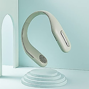 Neck Fan Portable Bladeless,2400mah Hands Free,Big Neck Gift,Rechargeable 3 Speed Battery Operated Hanging,Usb Powered Wearable Leafless Personal Neck Fans.360 Degree Air Conditioner Quite For Outside