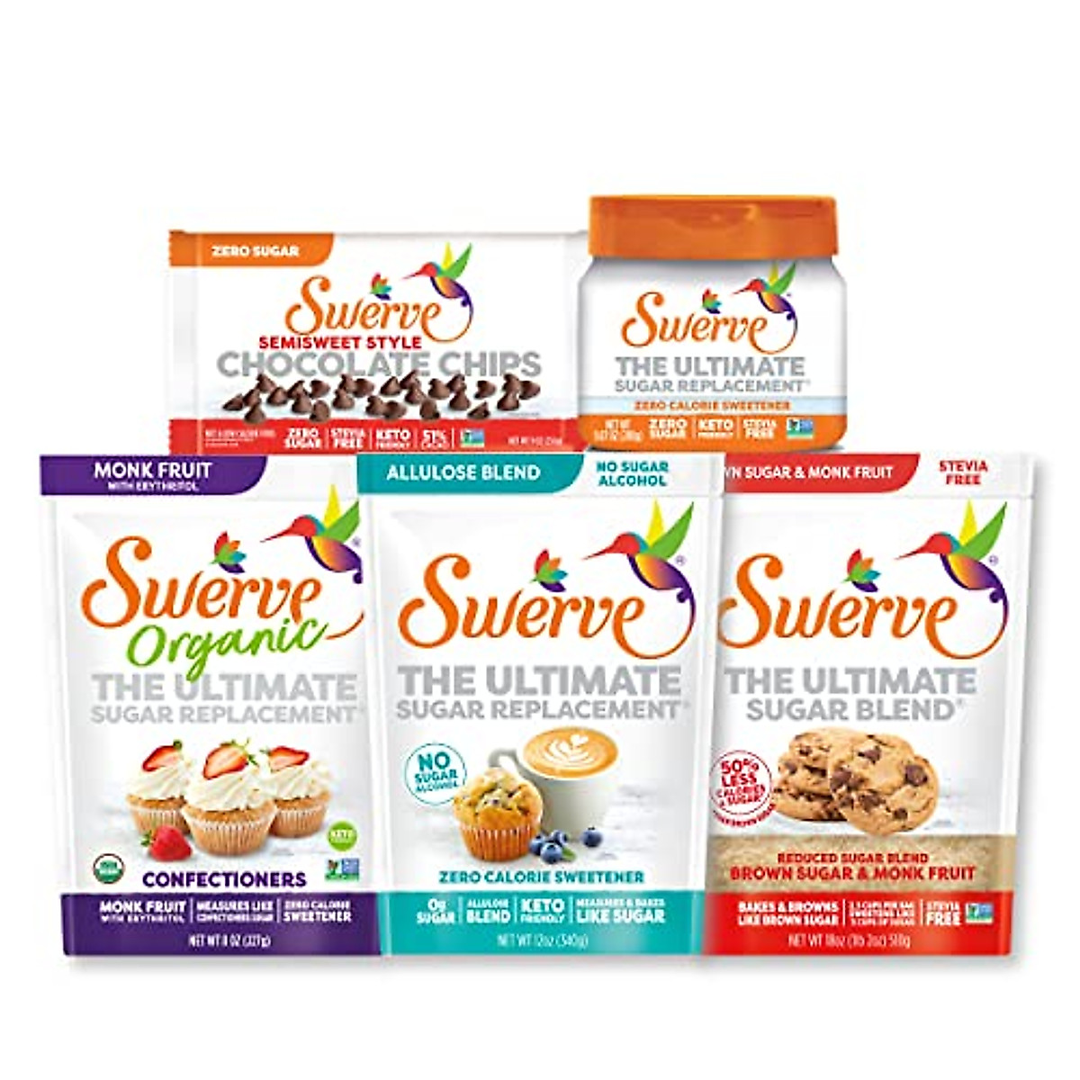 Swerve Ultimate Sugar Replacement Sweetener, Confectioners Sugar Substitute, Zero Calorie, Keto Friendly, Zero Sugar, Non-Glycemic, 12oz (2 Pack)