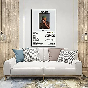 TOBIANG Frank Ocean Blonde Album Limited Poster Canvas Poster Bedroom Decor Sports Landscape Office Room Decor Gift Unframe-style12x18inch(30x45cm)
