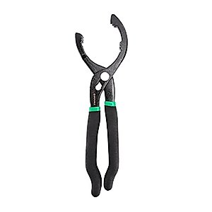 Amazon Brand - Denali 12 Inch, Oil Filter Pliers with Comfort Grip, Black