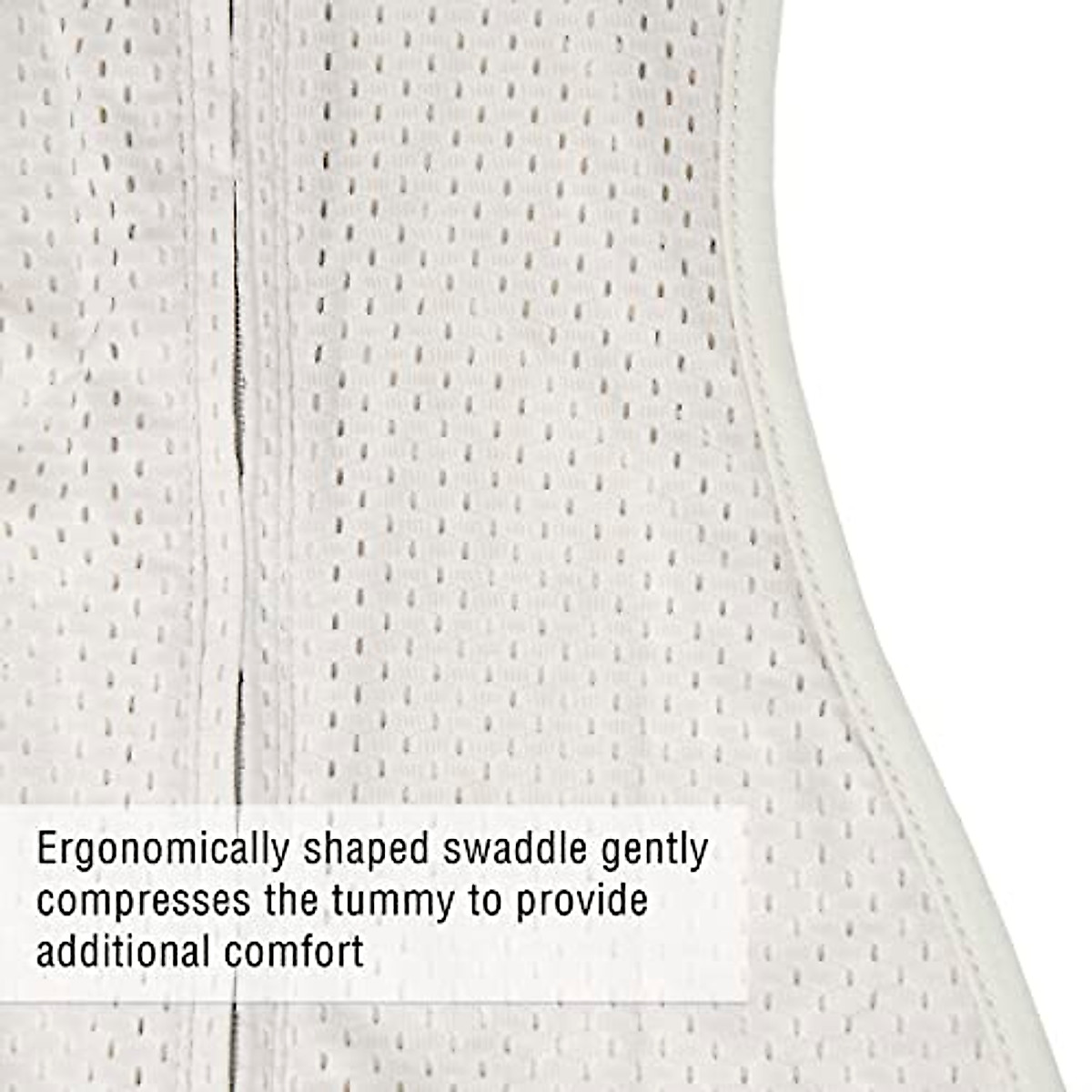 Woombie Super Stretch True Air Summer Baby Swaddling Blanket – Soothing, Vented Cotton Swaddle – Wearable Baby Blanket, Cool Gray, 5-13LBS