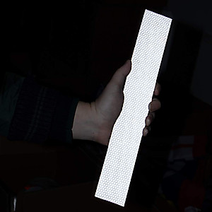 STARREY Flexible Reflective Tape White Silver 2 Inch X 45 Feet High Intensity Grade DOT-C2 Safety Tape Waterproof Conspicuity Trailer Reflector