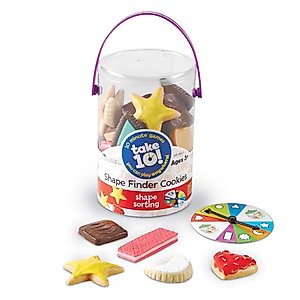 Learning Resources Take 10! Shape Finder Cookies, Early Vocabulary Skills, Gross & Fine Motor Skills, Ages 3+