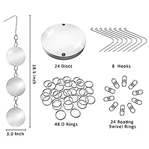 Mageloly 24 Pack Bird Deterrent, Pigeon Woodpecker Deterrent for House Bird Repellent Devices Outdoor, Bird Scare Disc Keep Birds Away