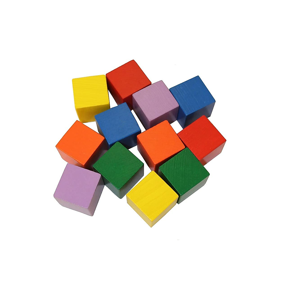 HABA Baby's First Basic Block Set - 12 Colorful Wooden Cubes (Made in Germany)