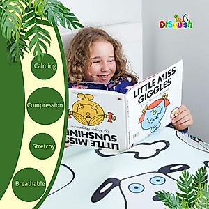 Sensory Blanket for Kids - Comfortable Compression Bedding - Cuddle Light Soft Sheets - Stretchy Lycra Quality Blankets for Boys, Girls & Toddler (Dog Design) (Twin)