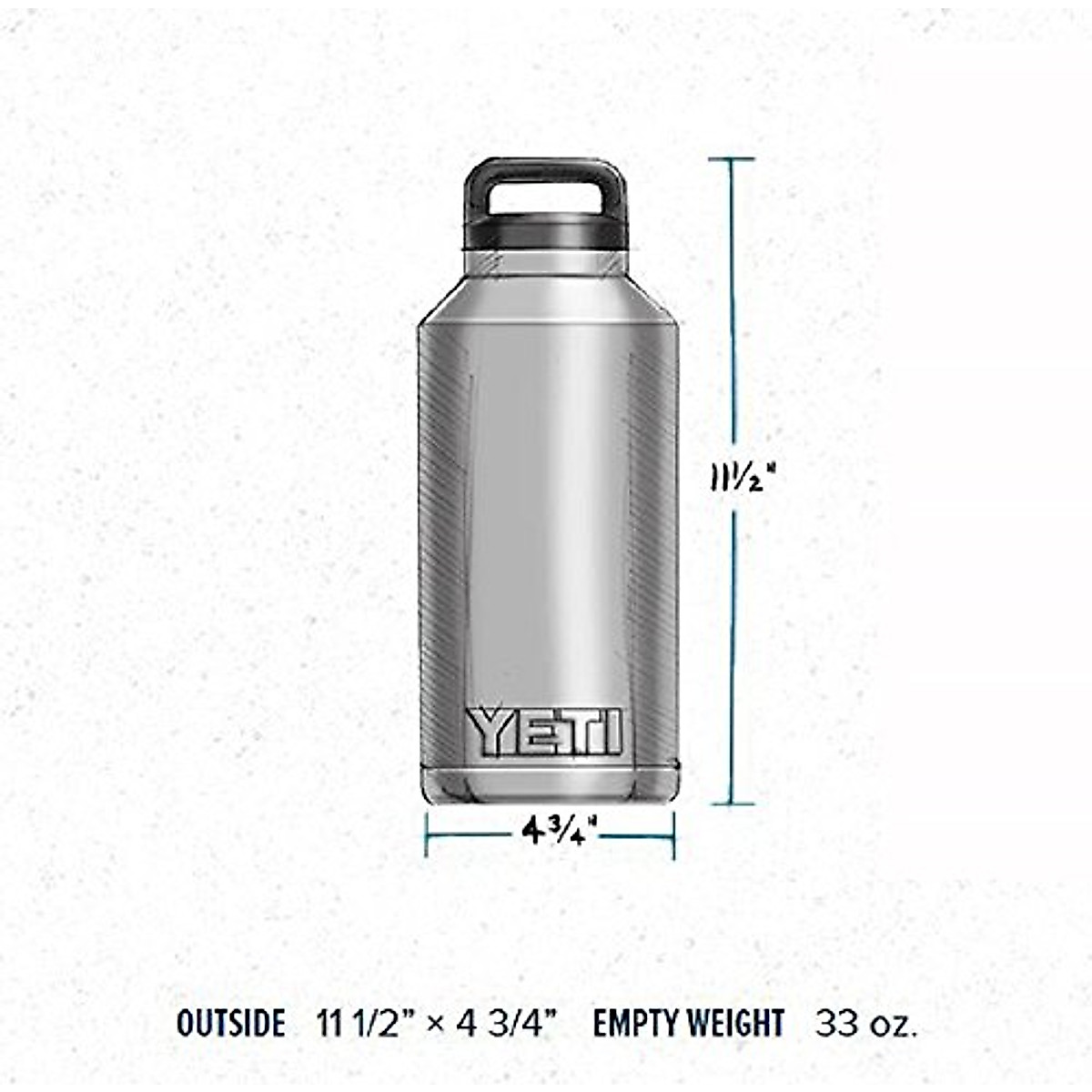 YETI Rambler 64oz Vacuum Insulated Stainless Steel Bottle with Cap (Stainless Steel)