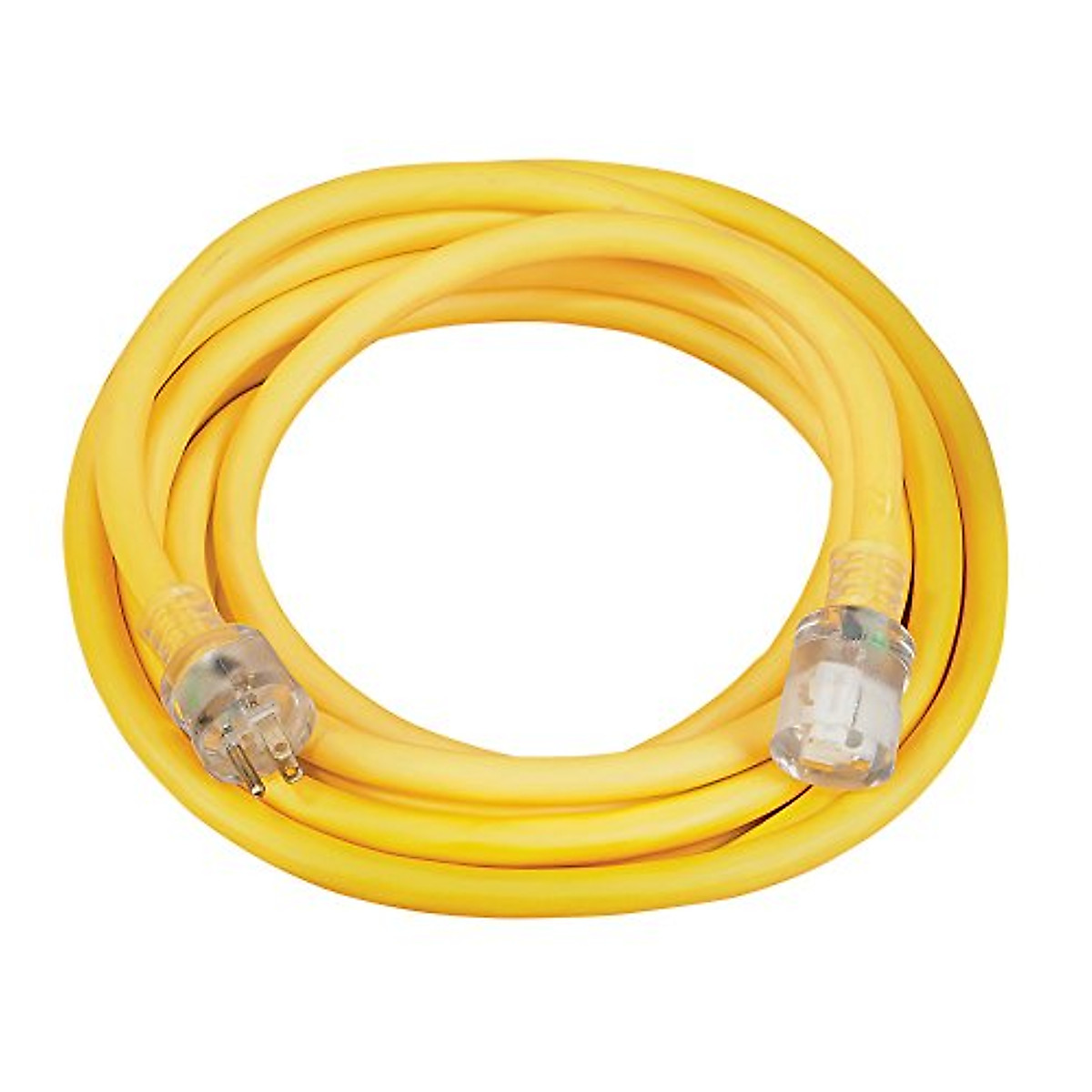 Coleman Cable 02687 10/3 Vinyl Outdoor Extension Cord with Lighted End 25-Foot
