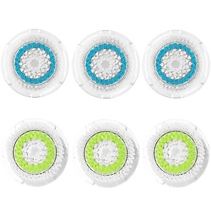 Facial Cleansing Brush Heads,Face Brush Head Replacements Compatible with Clarisonic Mia 1, Mia 2, Mia Fit, Alpha Fit, Smart Profile Uplift,Deep Pore and Sensitive（6 Pack）