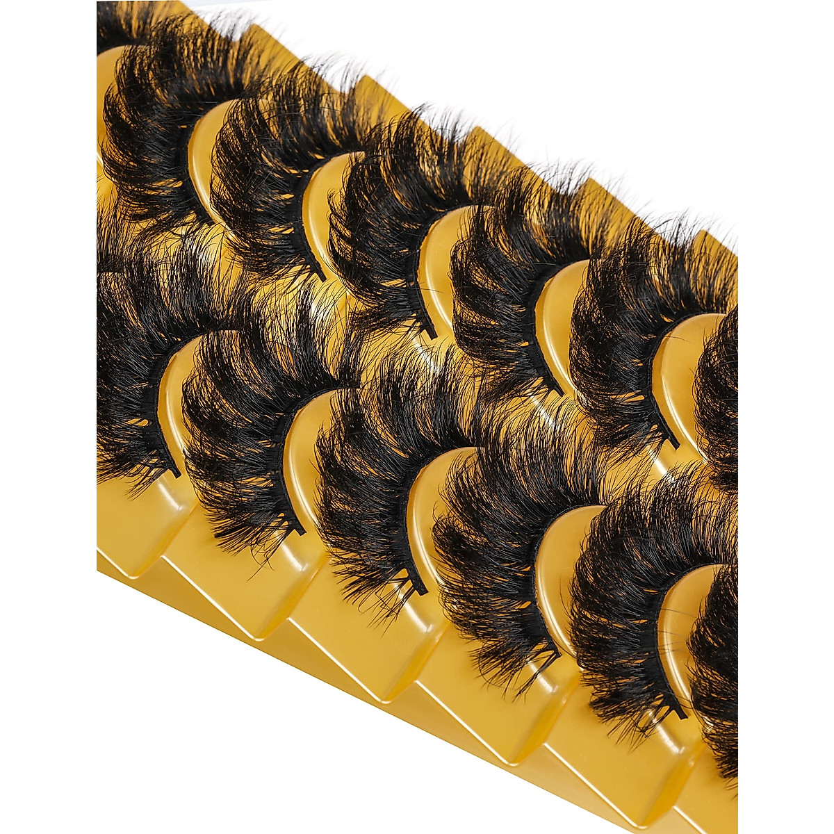 Eyelashes Mink Lashes Fluffy Natural Look Wispy Full Eye Lashes 8D 20 mm Long C Curl Strip Eyelashes Pack 10 Pairs Reusable Fake Eyelashes That Look Like Extensions by GODDVENUS