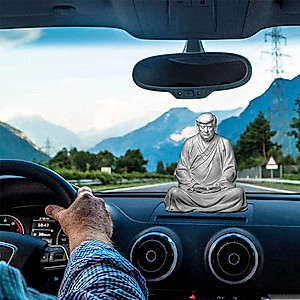 FEBUD Statue, Mediating Zen Statue Garden Decor Figurine Table Home Decor Accent/White