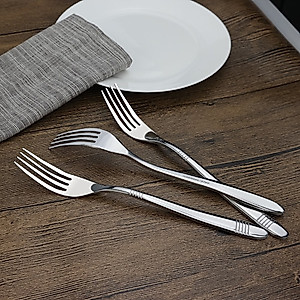 Begale 12-Piece Stainless Steel Dessert Forks, 6.8-INCH