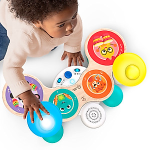 Baby Einstein Together in Tune Drums​ Safe Wireless Wooden Musical Toddler Toy, Magic Touch Collection, Age 12 Months+