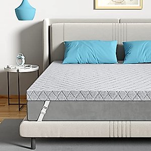 Sleepmax 4 Inch Firm Mattress Topper Queen Size - Firm to Extra Firm Memory Foam Bed Topper - Relieve Back Pain - High Density Foam Mattress Pad with Skin-Friendly Cover