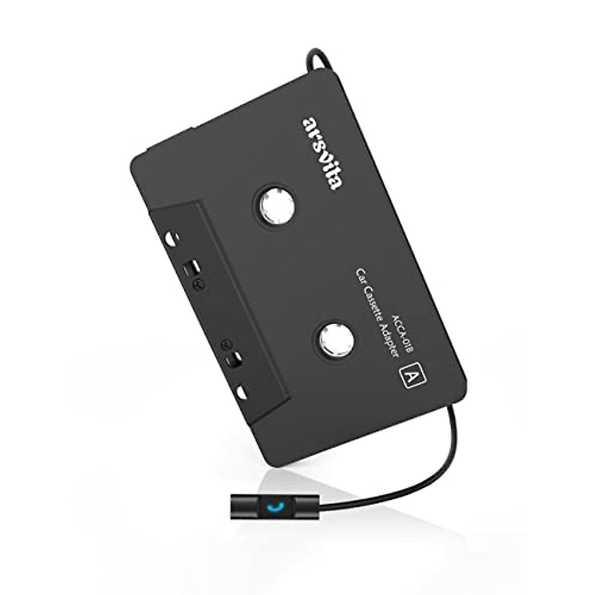 Arsvita Bluetooth 5.0 Cassette to Aux Adapter for Car, Tape Audio Adapter, Hands-Free Call, Charcoal Black