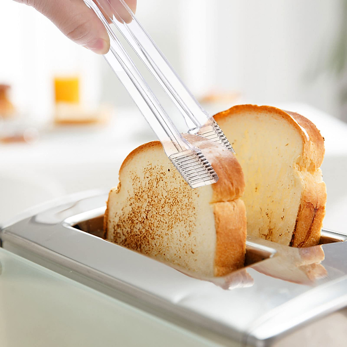 TBoxBo Food Scooper Transparent Tongs Plastic Serving Utensils Feeding Spoon 28 Pack Mini Transparent Thickened Plastic Scoop Dog Food Scoop Pet