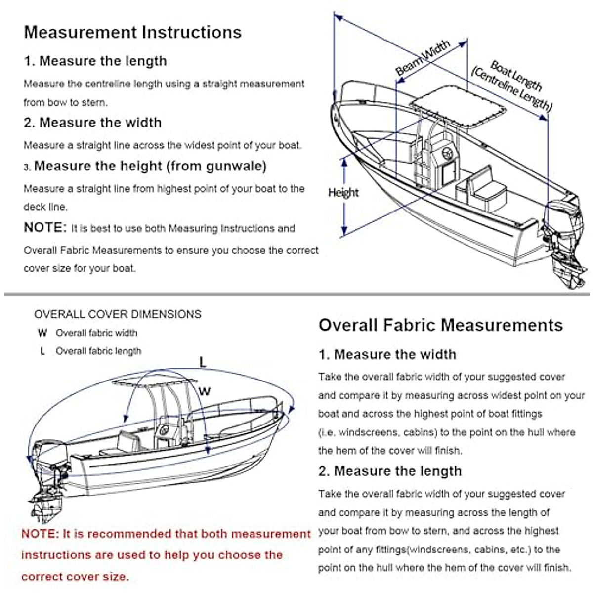 Trailer Boat Cover, Heavy Duty Boat Cover Waterproof UV Resistan for V&Tri-Hull Runabout Fishing Boat, with Adjustable Side Straps Boat Cover,600d,14~16FT：510 * 250CM