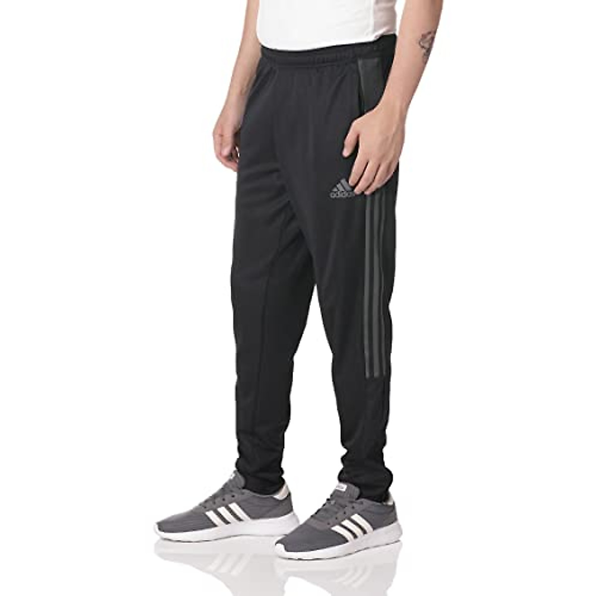 adidas Men's Tiro 21 Track Pants, Black/Dark Grey Heather, Medium
