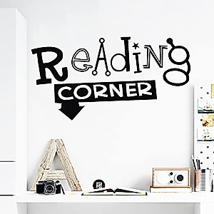 Quotes Wall Decor Stickers for Library Reading Corner Letterings Wall Decals Creative Wall Posters Vinyl Peel and Stick Wall Art Murals for Nursery Classroom Kids Room