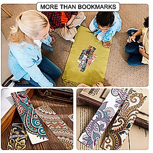 MWOOT 30Pcs Fractal Paper Bookmarks, Double-Sided Page Book Makers Kit for Kids Students School Office, Unique Creative Bookmark for Book Lovers Classroom Prizes Reading Supplies (15 Styles,15x4cm)