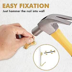 Picture Frame Hooks with Nails - ROBUST 60pcs Picture Hanging Kit, Frame Hangers with Hooks, Nails for Picture Frame, Canvas, Mirror, Art (N4)