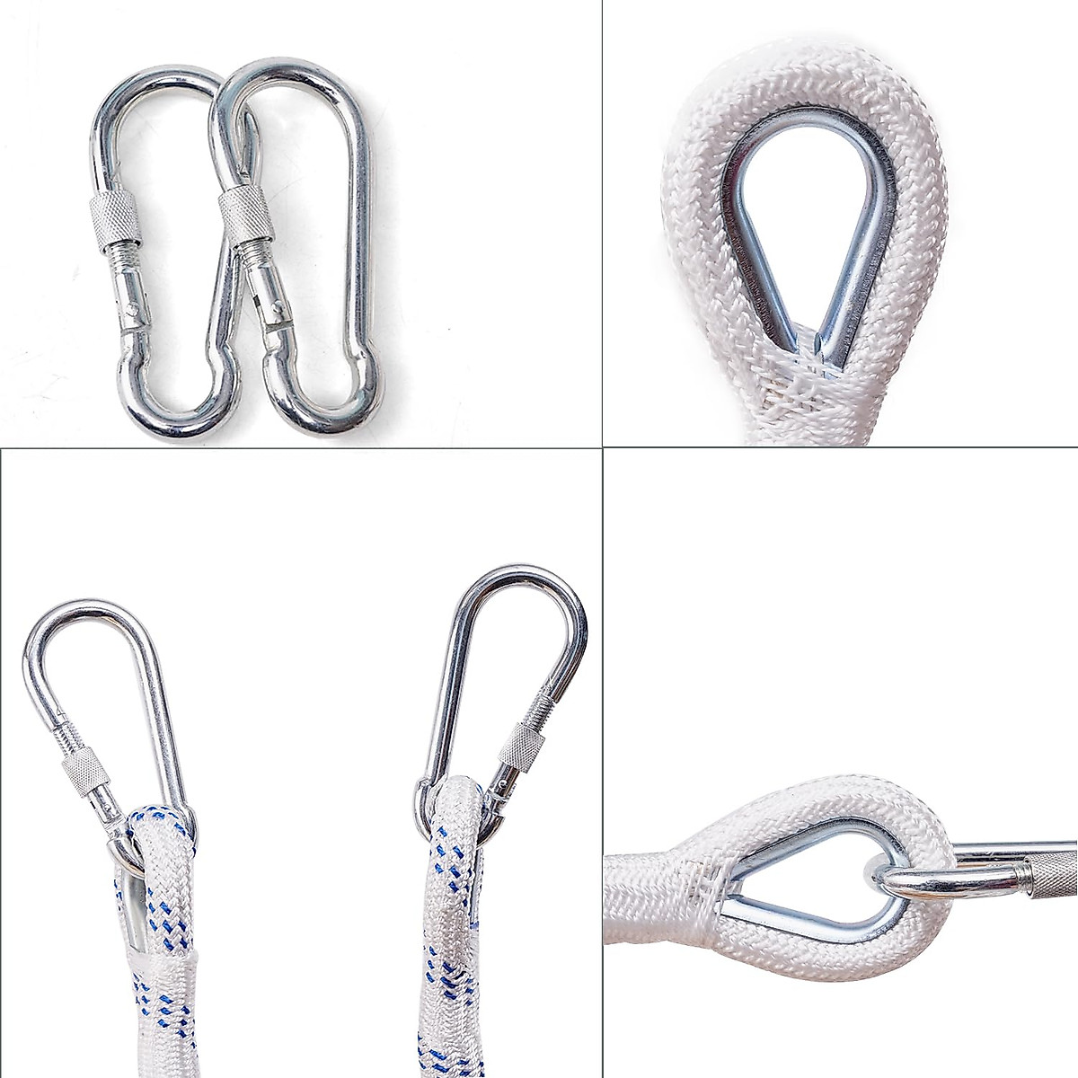 BRETANGME Fire Escape Ladder 2 Story 16FT Emergency Rope Ladders with Carabiners Reusable Fire Ladder Withstand Weight up to 2000 pounds