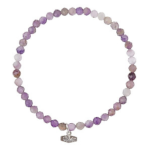Scout Curated Wears - Mini Faceted Stone Stacking Bracelet - Amethyst/Silver