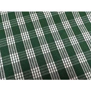 Forest Green Woven Palaka 100% Cotton Sold by The Yard