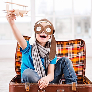 SATINIOR Hat for Kids Brown Fleece Cap with Earmuffs Warm Winter Cap for Kids