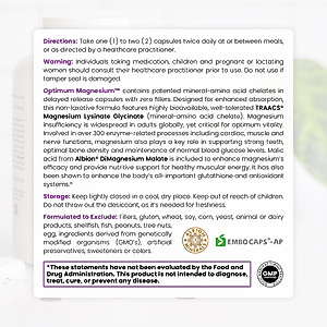 Pure TheraPro Rx Optimum Magnesium Lysinate Glycinate & Di-Magnesium Malate, Made in USA | 2 Month Supply | Chelated Magnesium for Maximum Absorption, Supports Bone Health & Energy, Non-GMO