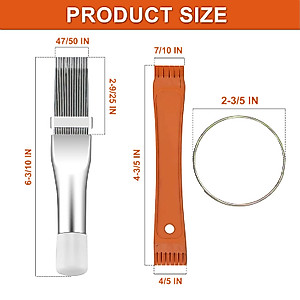 Cenipar 2PCS Air Conditioner Condenser Fin Comb Set Include FCR6 Fin Comb and Metal Radiator Fin Comb Compatible with Air Conditioner HVAC Fin Comb Straightener