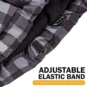 Large Waterproof Shower Cap for Men - Kenllas Reusable Adjustable Bath Cap for Dreadlock Braids Curly Hair (Gray)