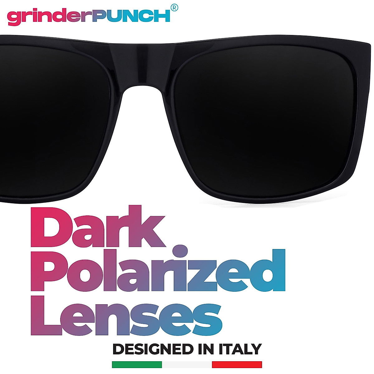 grinderPUNCH 2 Pack XL Polarized Big Wide Frame Large Head Fit Sunglasses for Sports Driving Fishing Glasses