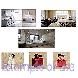 NELXULAS Classic Black Stainless Steel Heavy Duty Wall Mount Hooks, Bath Towel Hooks, Coat Hanger, Handbag Hooks, 4 in Pack (6")