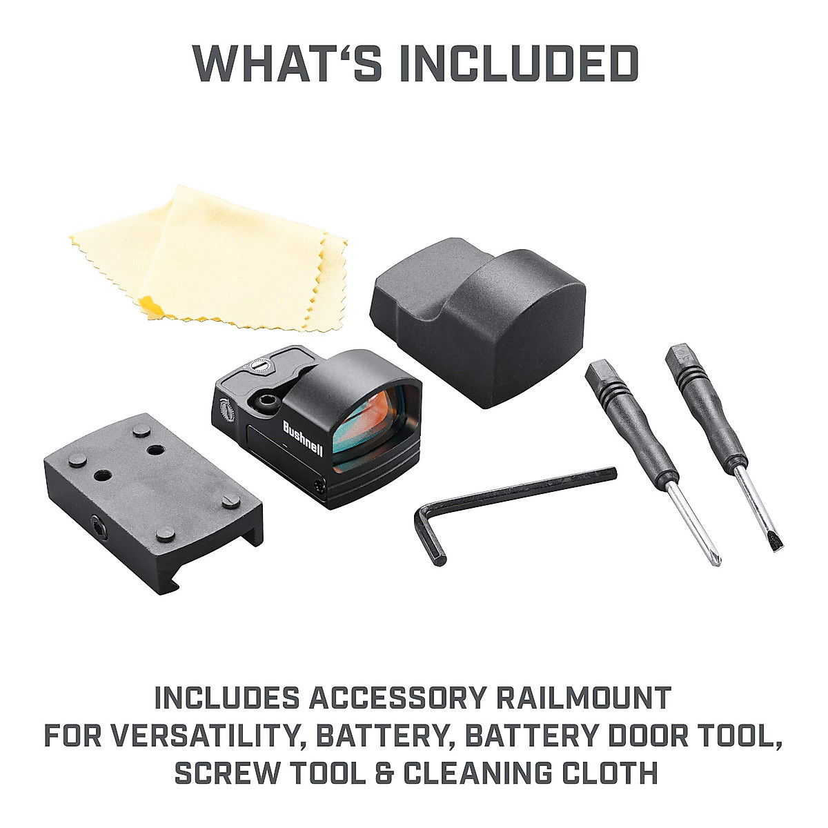 Bushnell RXS100 Reflex Sight, Red Dot Sight with 4 MOA and 8 Brightness Settings, Durable with Long Battery Life
