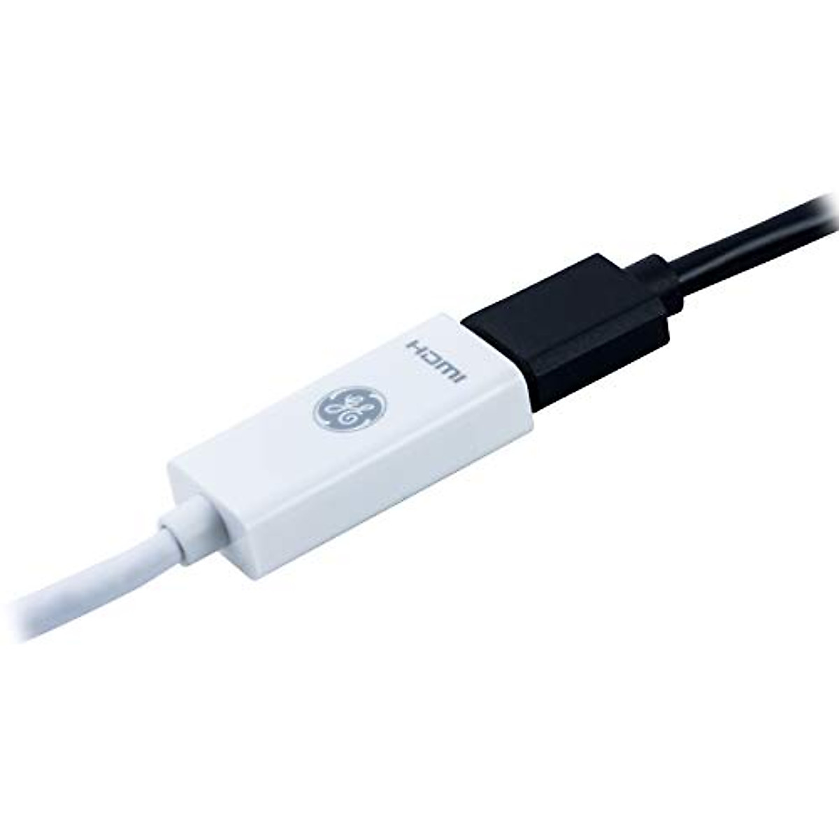 GE Mini DisplayPort Thunderbolt to HDMI Adapter, Compatible with Apple iMac, MacBook and PC, Supports Full HD 1080P and 4K Ultra HD, White, 33589