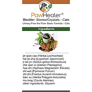 Cat & Small Dogs - Bladder Remedy for Stones & Crystals: 2 fl oz (59 ml) - Urinary Free The Flow - Basic - Made in USA - Works Great for Over 15 Years in The Herbal Business. …