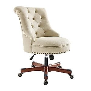 Linon Home Décor Leslie Beige Office Chair