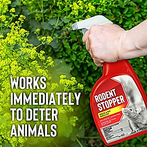 Rodent Stopper Mouse & Rat Repellent - Safe & Effective, All Natural Food Grade Ingredients; Repels Mice and Rats; Ready to Use, 32 oz. Trigger Spray Bottle