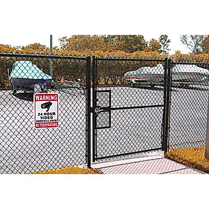 Ertzinla 2 Pack 24 Hour Video Surveillance Sign, No Trespassing Warning Sign, Aluminum 10 x 7 inch Security Camera sign for home Business Driveway Alert CCTV, Reflective, UV Protected…